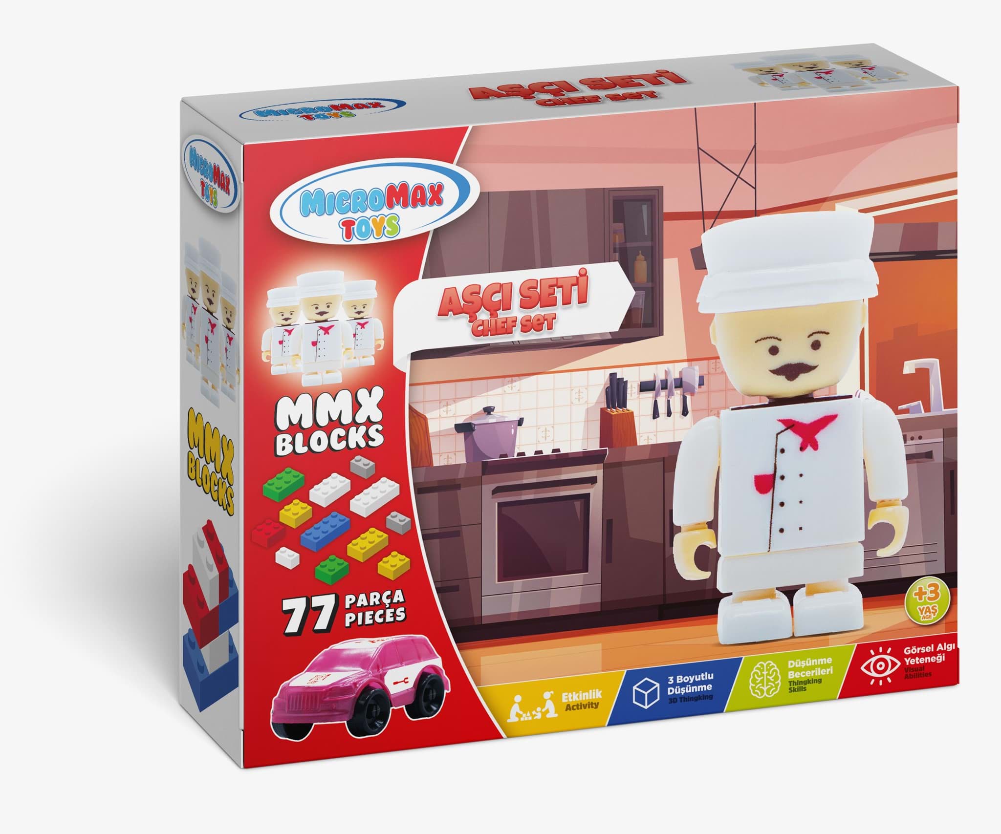 Micromax Toys | BLOK 77 PARÇA AŞÇI SETİ